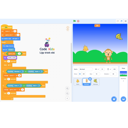 Hướng dẫn cách lập trình game trên Scratch chi tiết A - Z - CodeKids